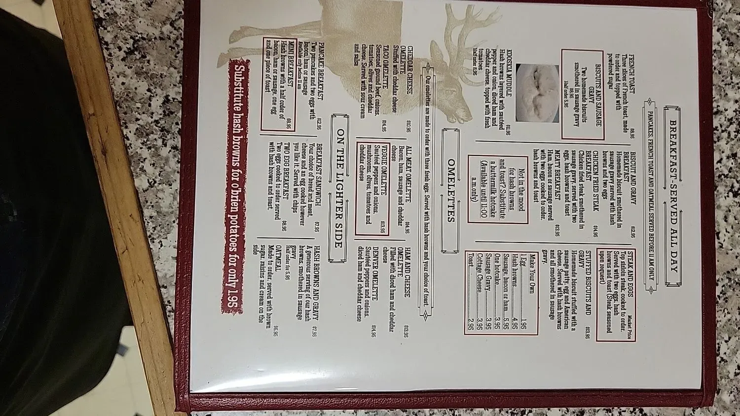 Kooskia Café Menu - Updated October 2025