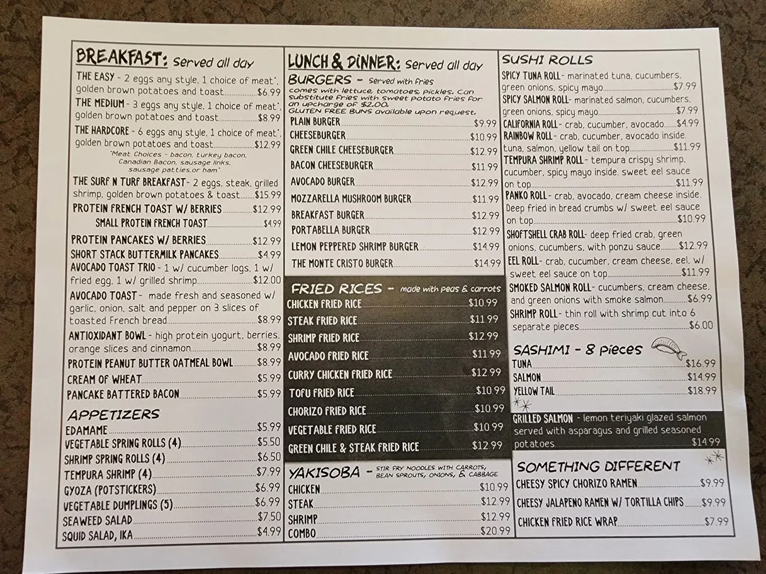 THE RED LANTERN KITCHEN Menu - Updated November 2025