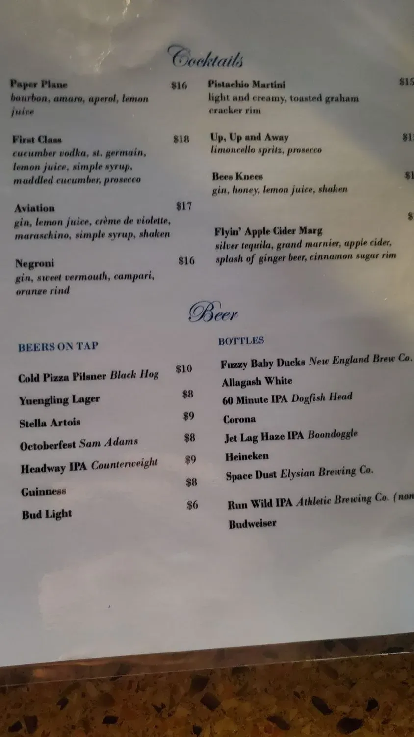 Volo Restaurant Menu - Updated November 2025