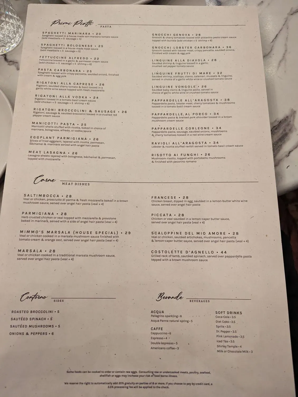 Mimmo's 30a Ristorante Italiano Menu - Updated November 2025