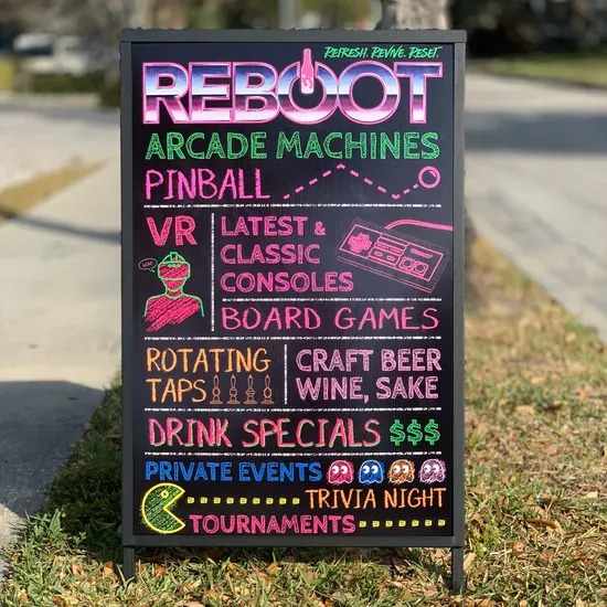 Reboot Arcade & Bar Menu | Dunedin, FL | Checkle