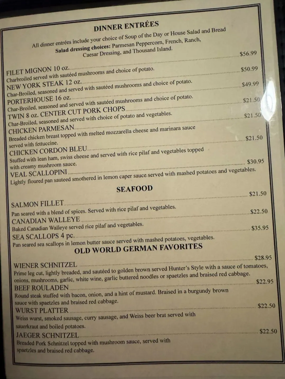 Ricky's Double Barrel Inn Menu - Updated November 2025