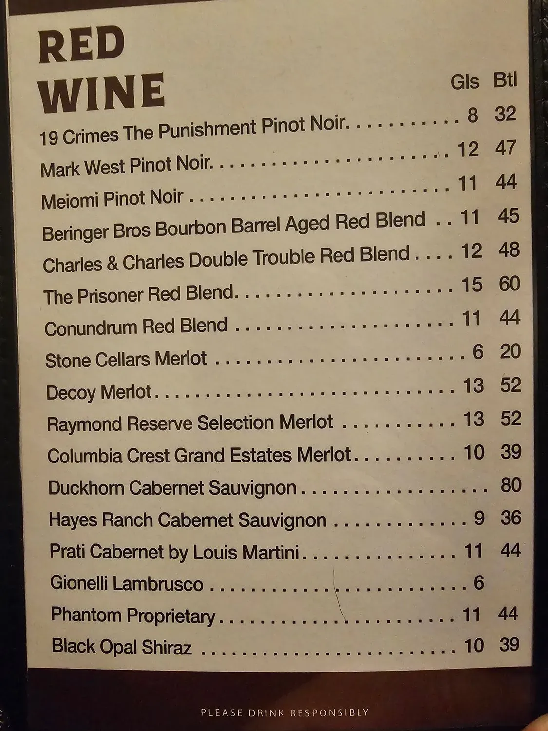 Ricky's Double Barrel Inn Menu - Updated November 2025