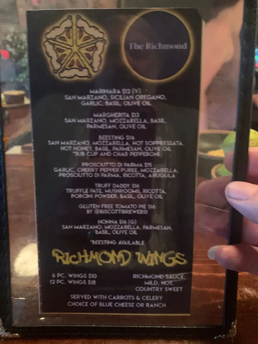 The Richmond Menu | Rochester, NY | Checkle