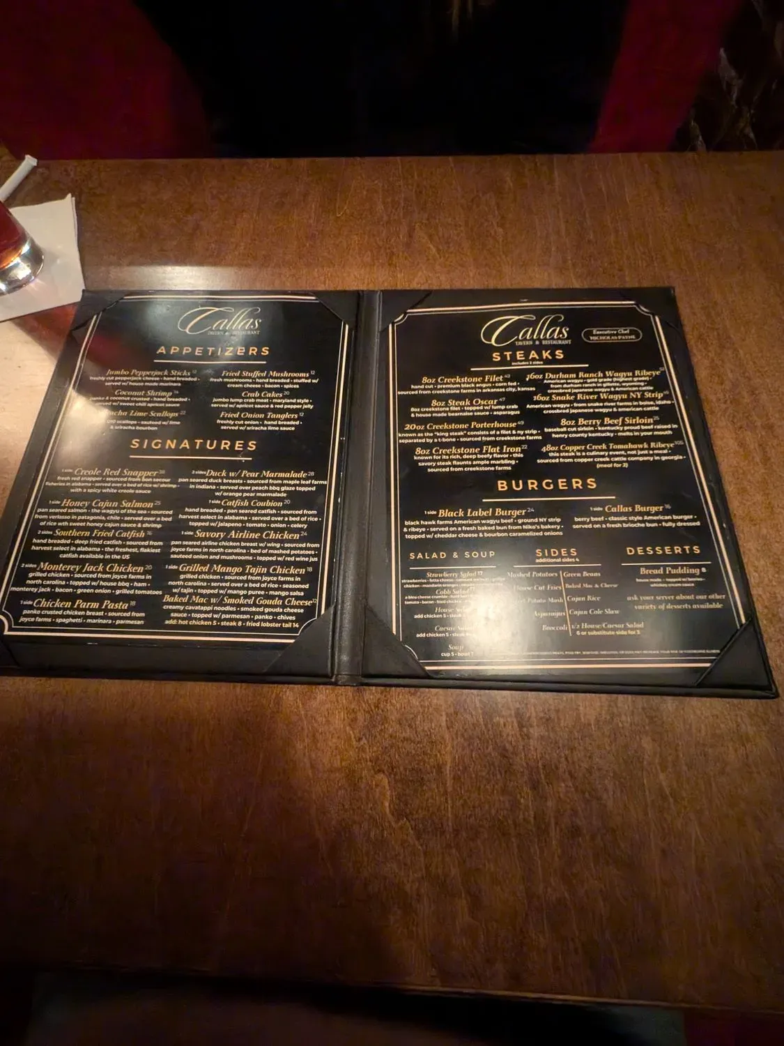 Callas Tavern & Restaurant Menu - Updated November 2025