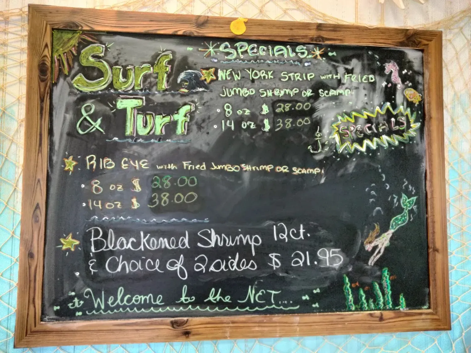 Surf & Turf Cafe Menu - Updated November 2025