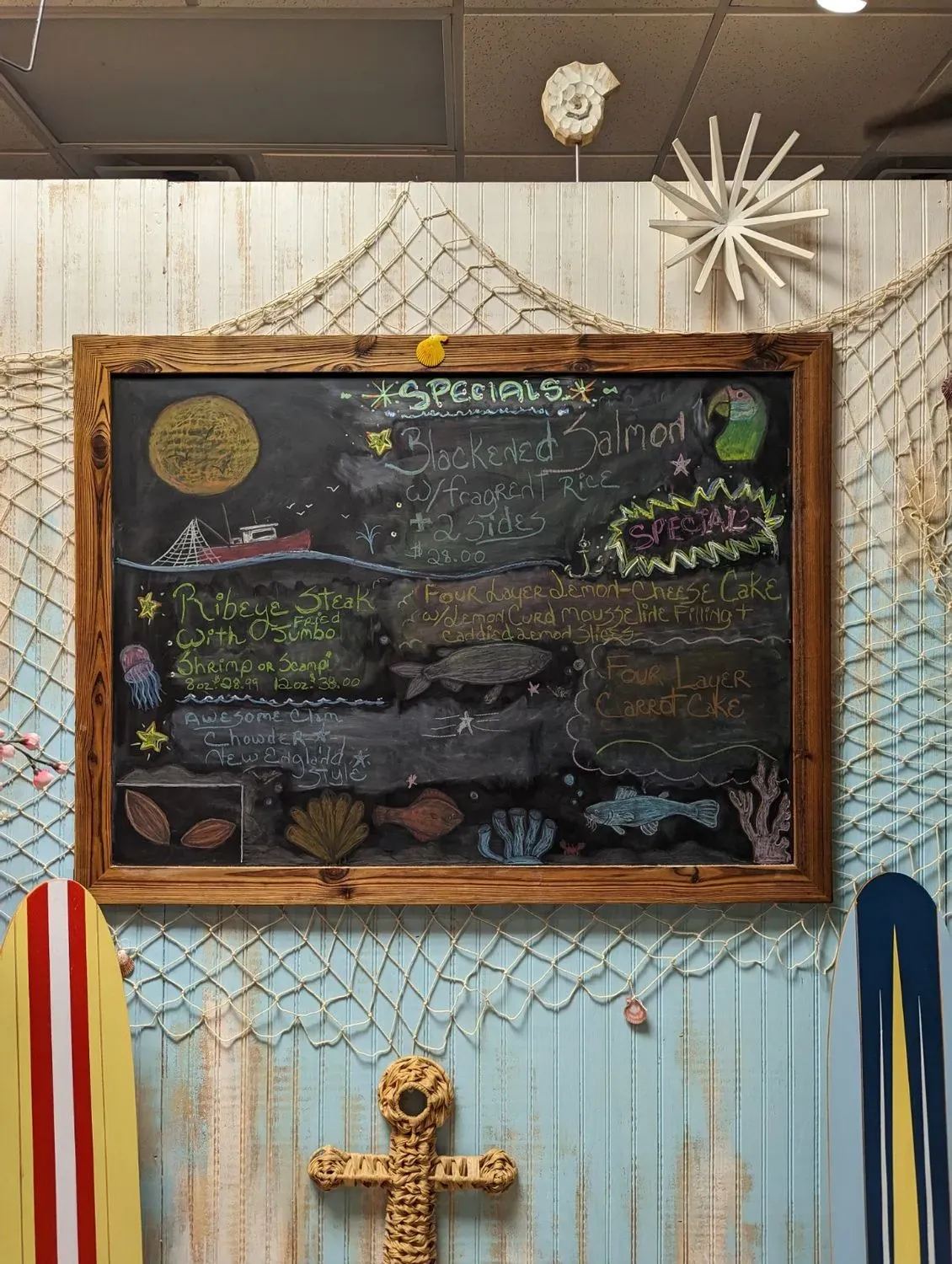 Surf & Turf Cafe Menu - Updated November 2025