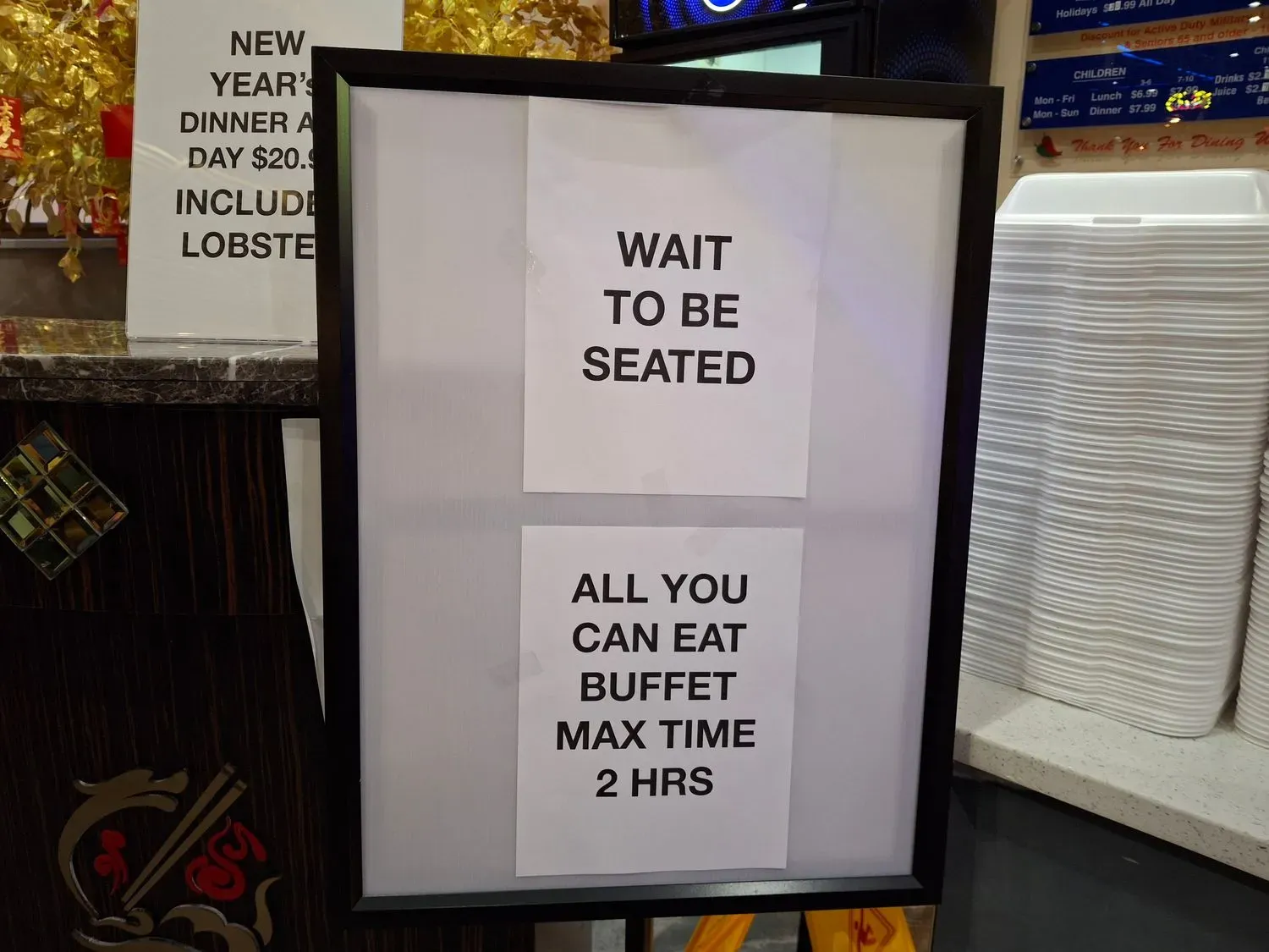 Golden Chopsticks Buffet Menu - Updated November 2025