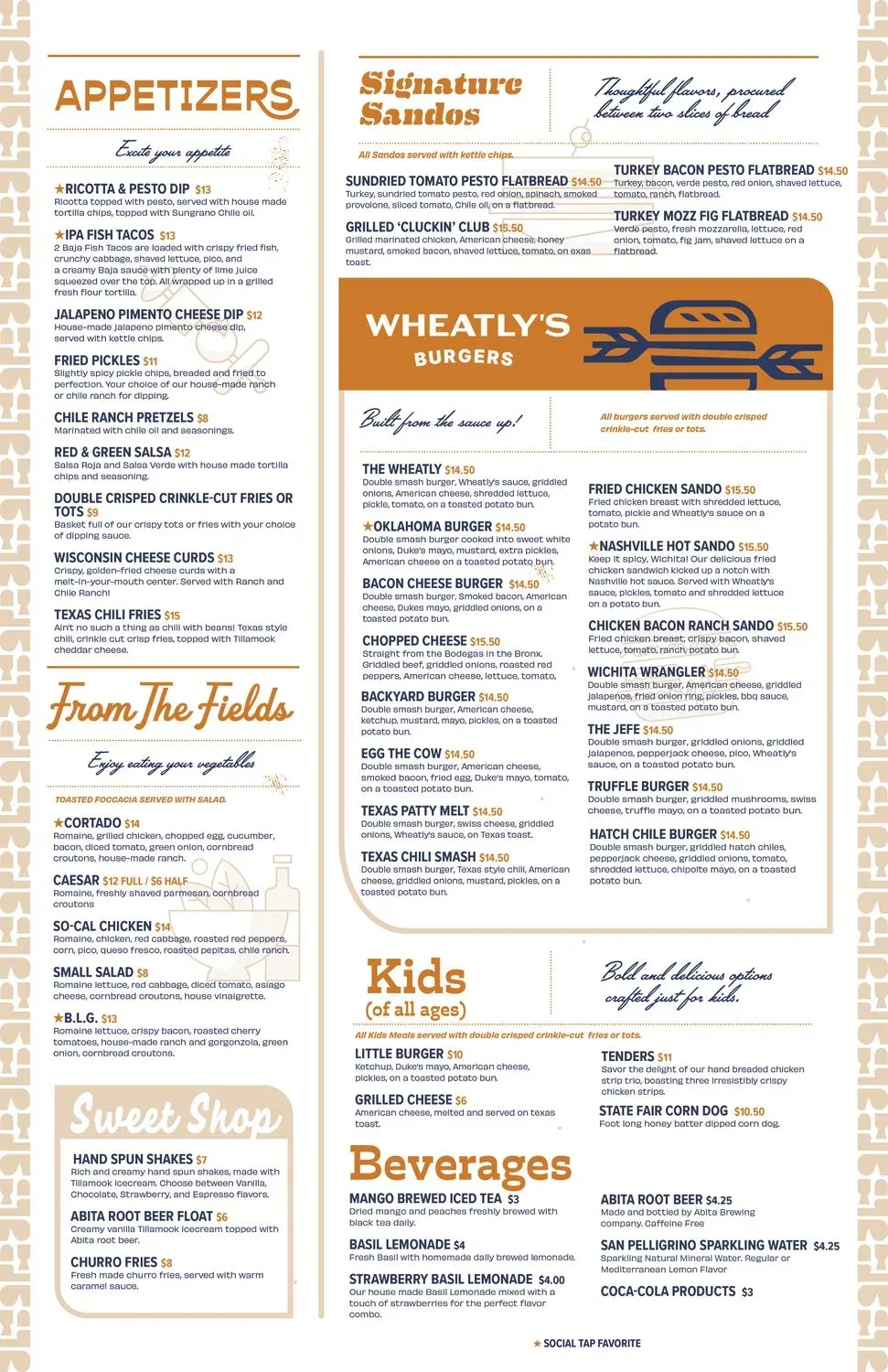 Social Tap Drinkery - Greenwich Rd Menu - Updated November 2025