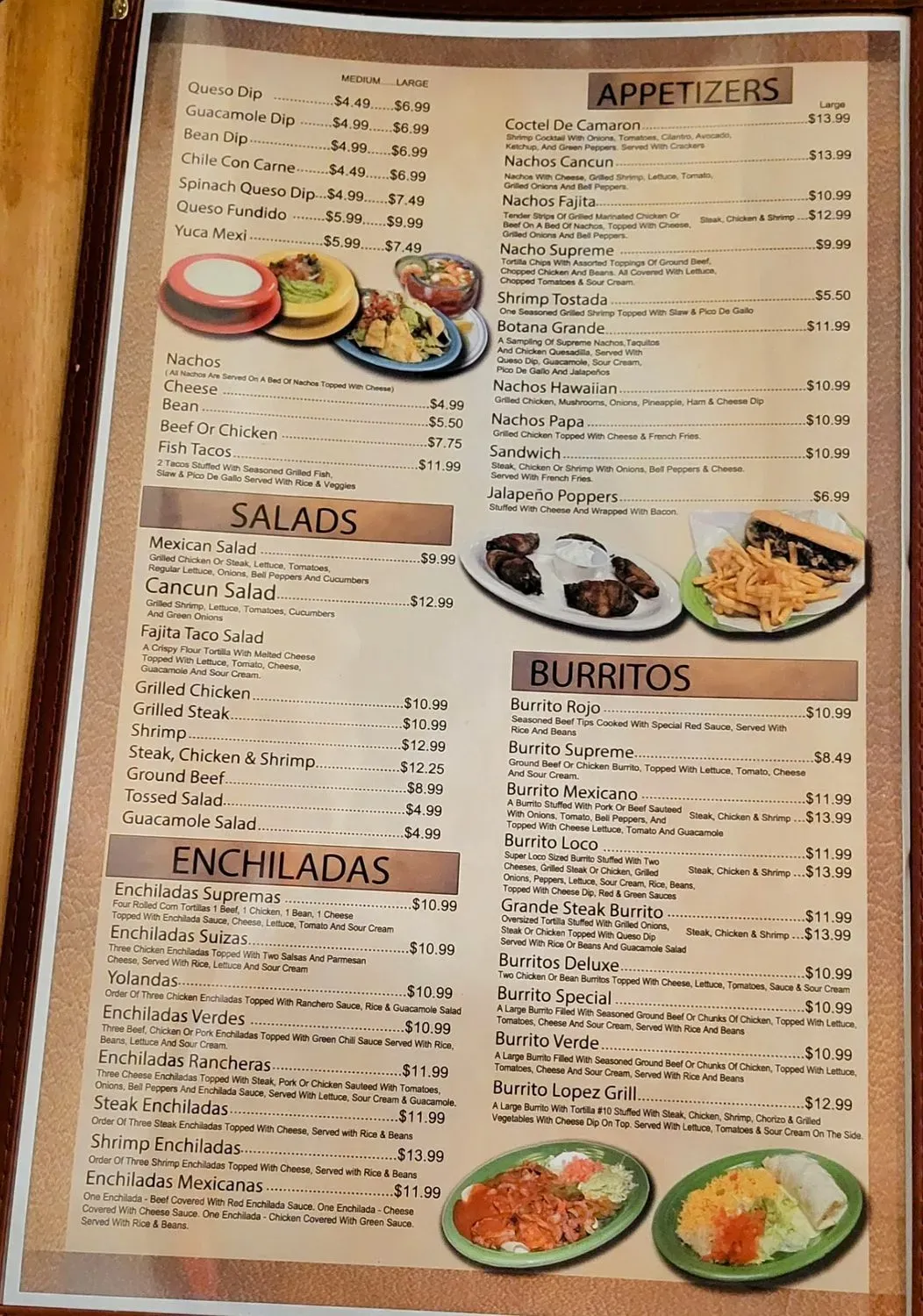 Lopez Grill Menu - Updated November 2025