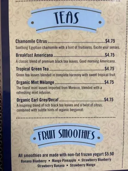 The Nook Menu | Newbury Park, CA | Checkle