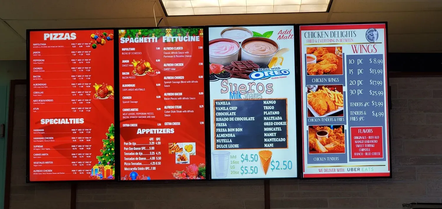 Kasalta Pizza & Shakes Menu