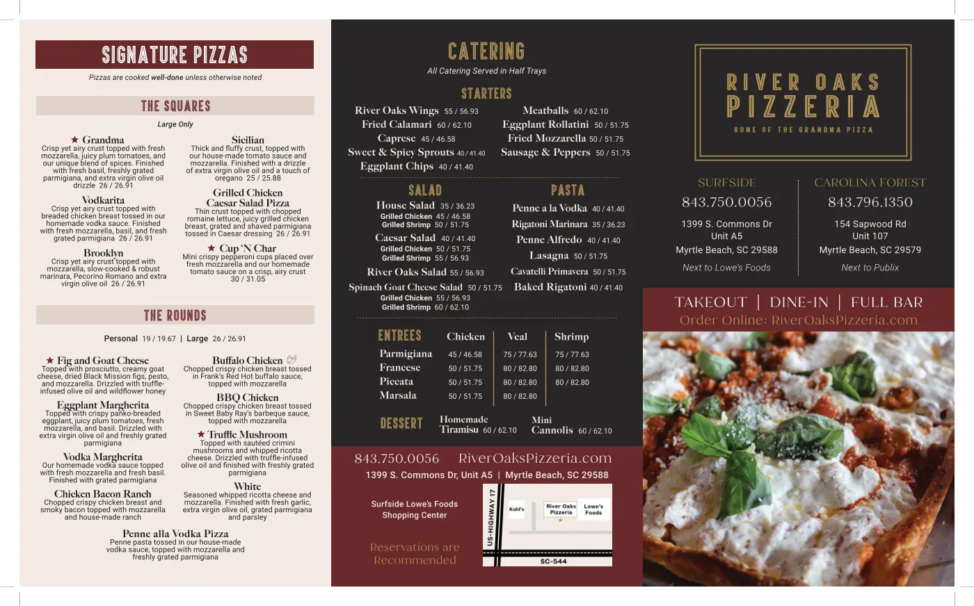River Oaks Pizzeria of Surfside Menu - Updated November 2025