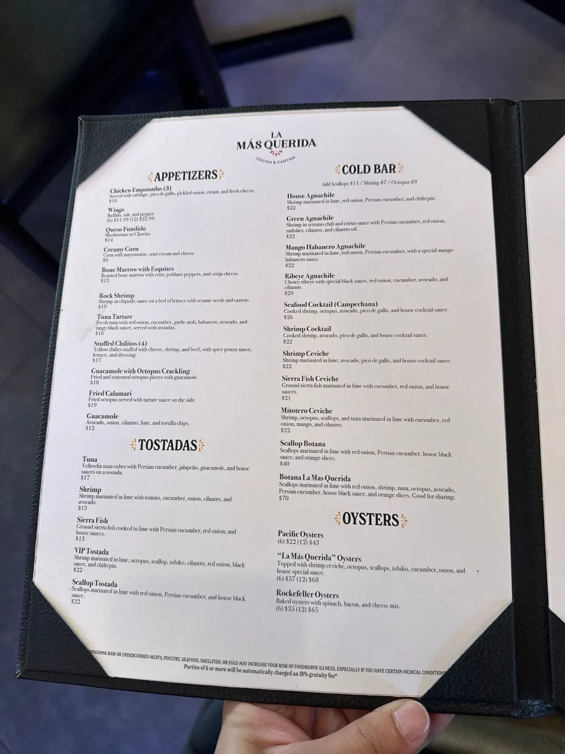 La Más Querida Cantina & Cocina Menu - Updated October 2025