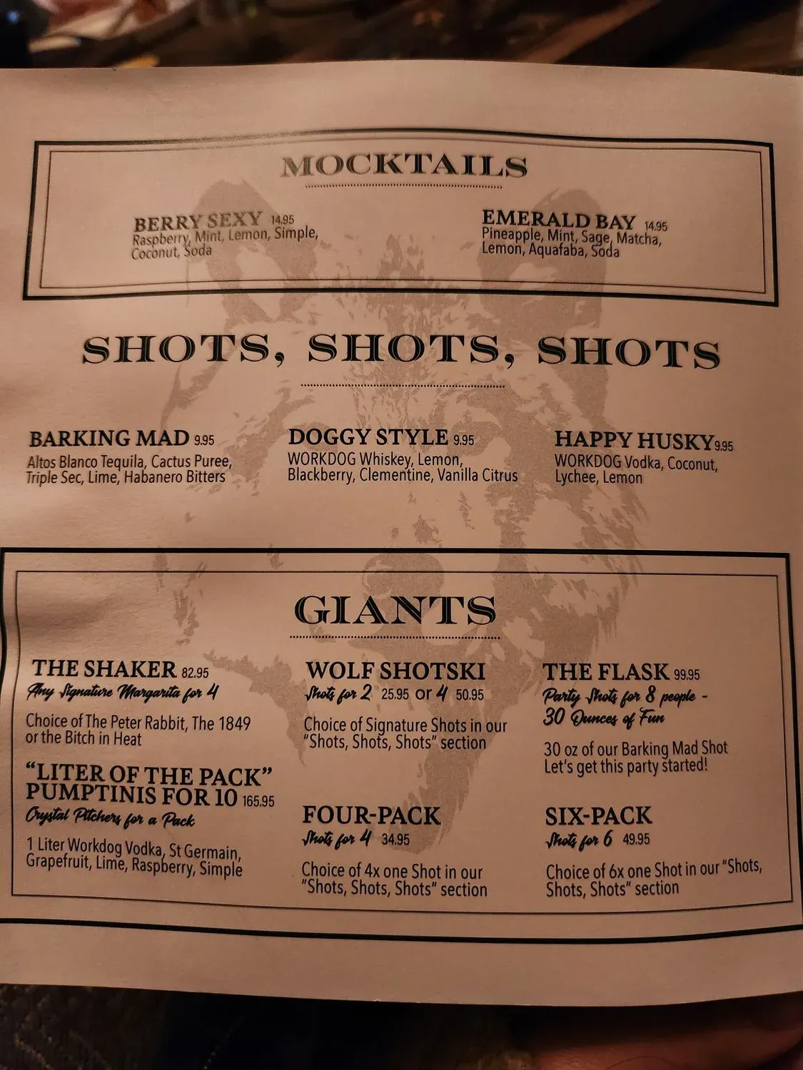 Wolf by Vanderpump at Caesars Republic Lake Tahoe Menu - Updated ...