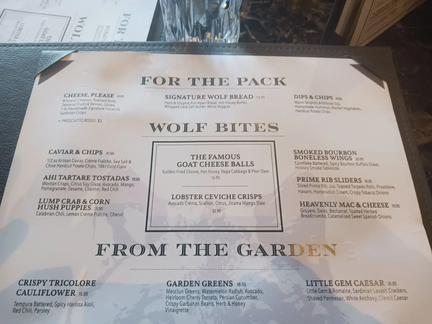 Wolf by Vanderpump at Caesars Republic Lake Tahoe Menu - Updated ...