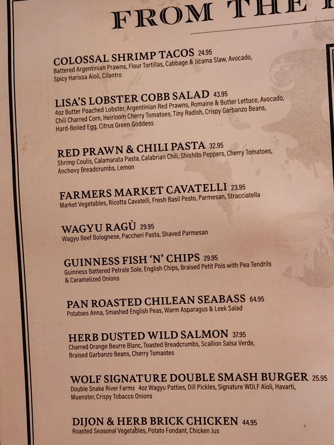 Wolf by Vanderpump at Caesars Republic Lake Tahoe Menu - Updated ...