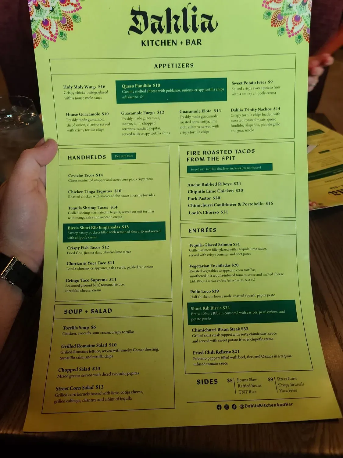 Dahlia Kitchen + Bar Menu | Sioux Falls, SD | Checkle