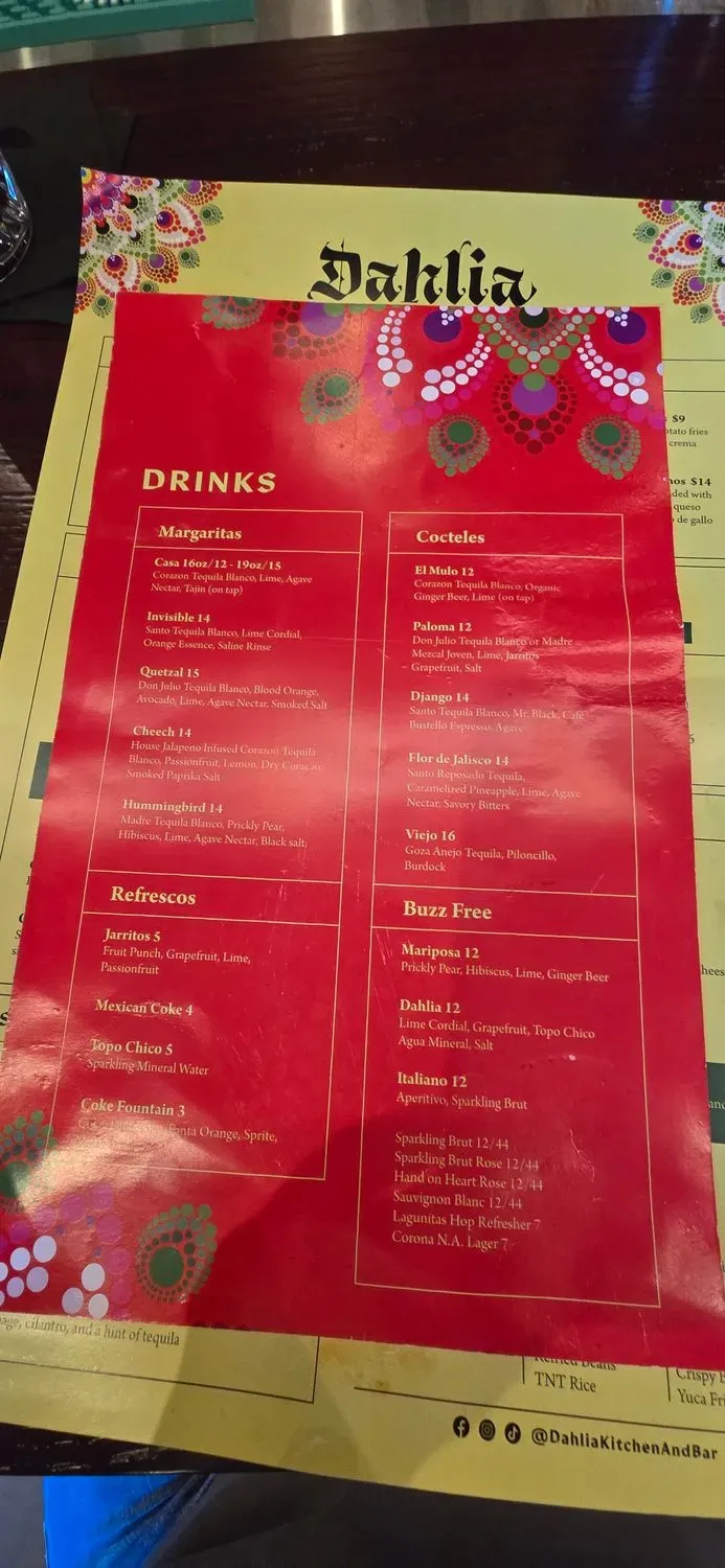 Dahlia Kitchen + Bar Menu | Sioux Falls, SD | Checkle