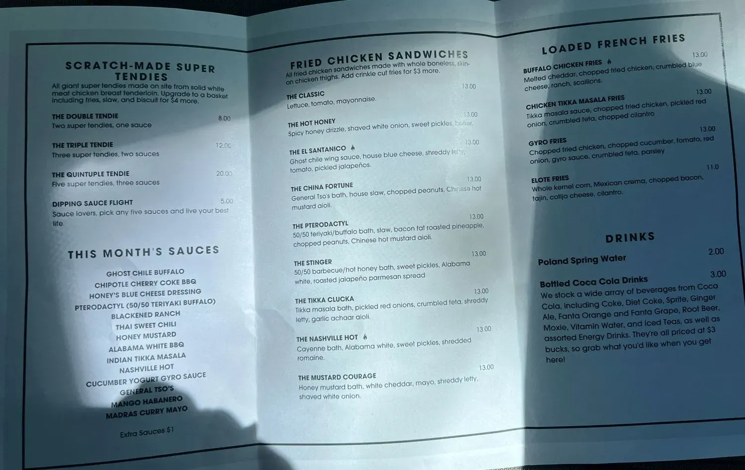 Honey's Fried Chicken Palace Menu - Updated November 2025