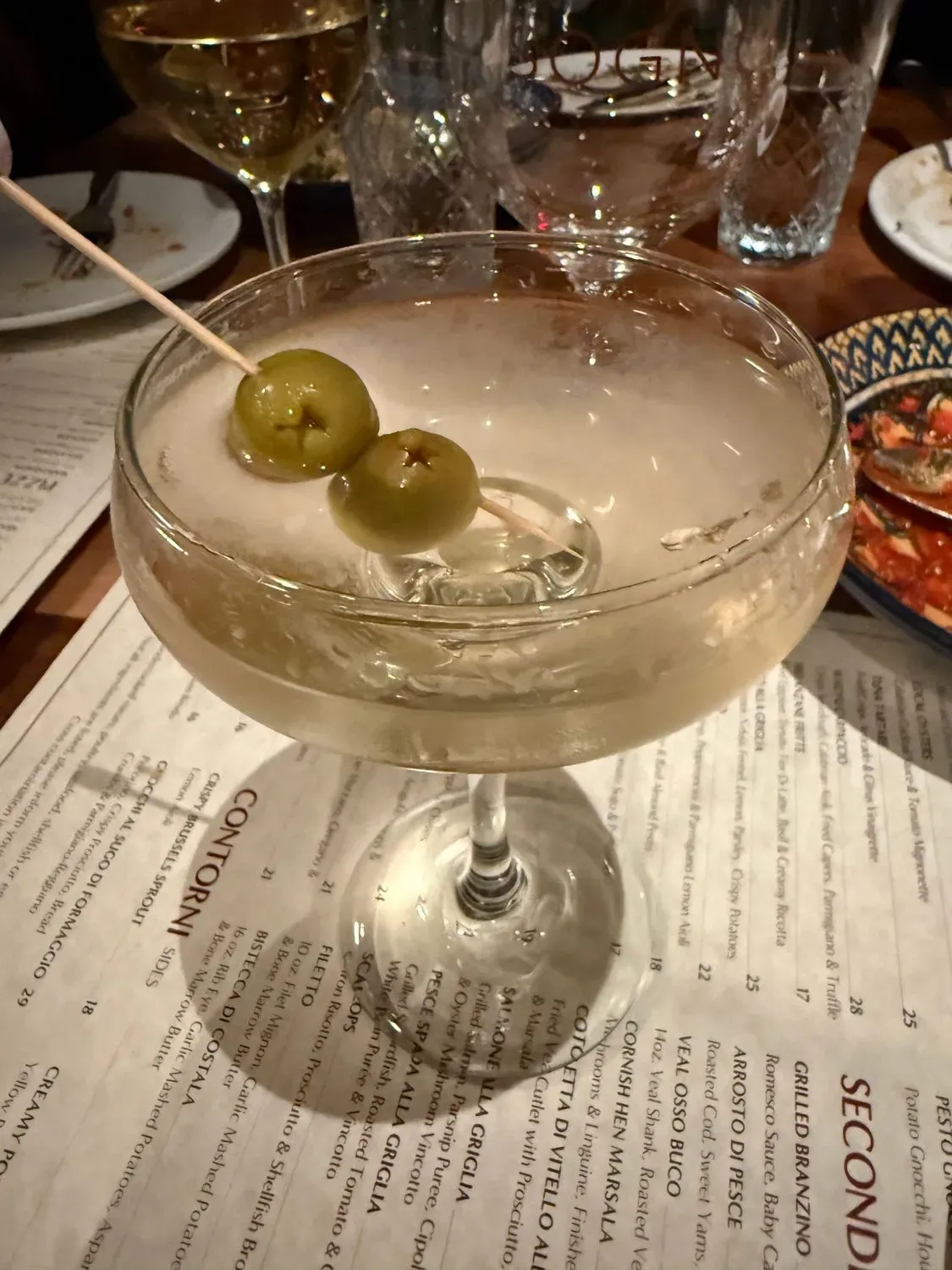 Sogno Menu - Updated November 2025