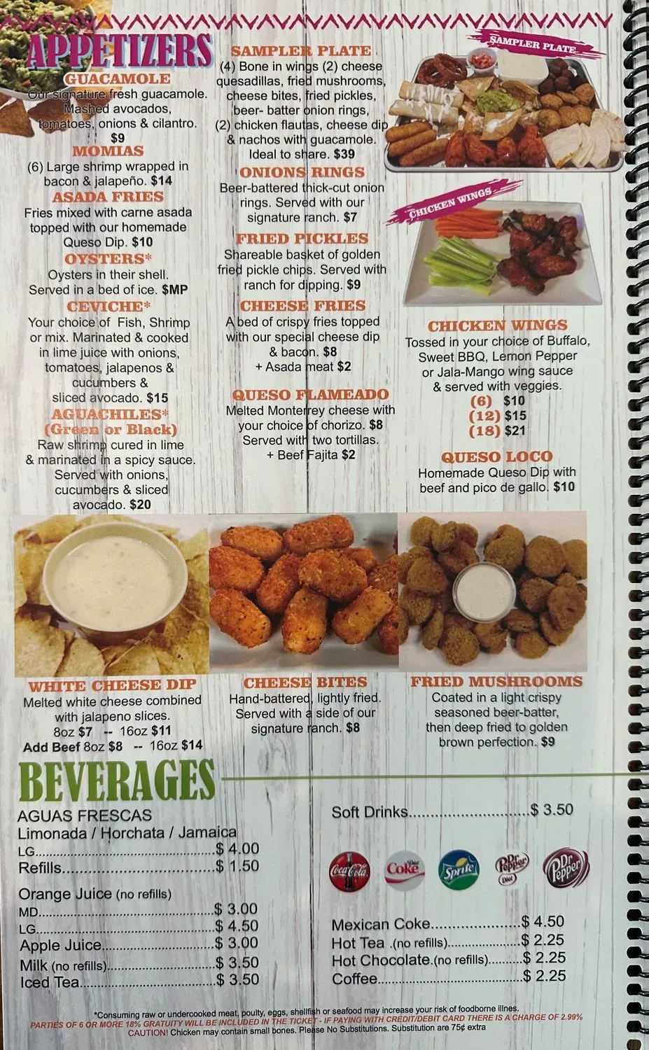 Casa Del Charro Mexican Grill & Bar Menu - Updated November 2025