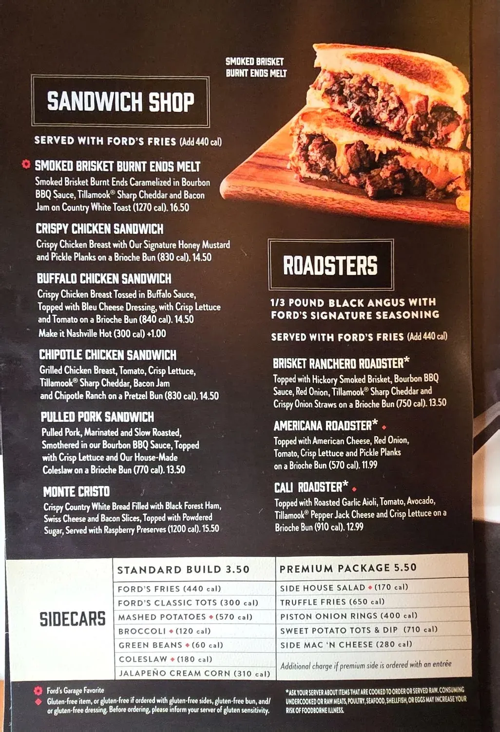 Ford's Garage Liberty Menu - Updated October 2025