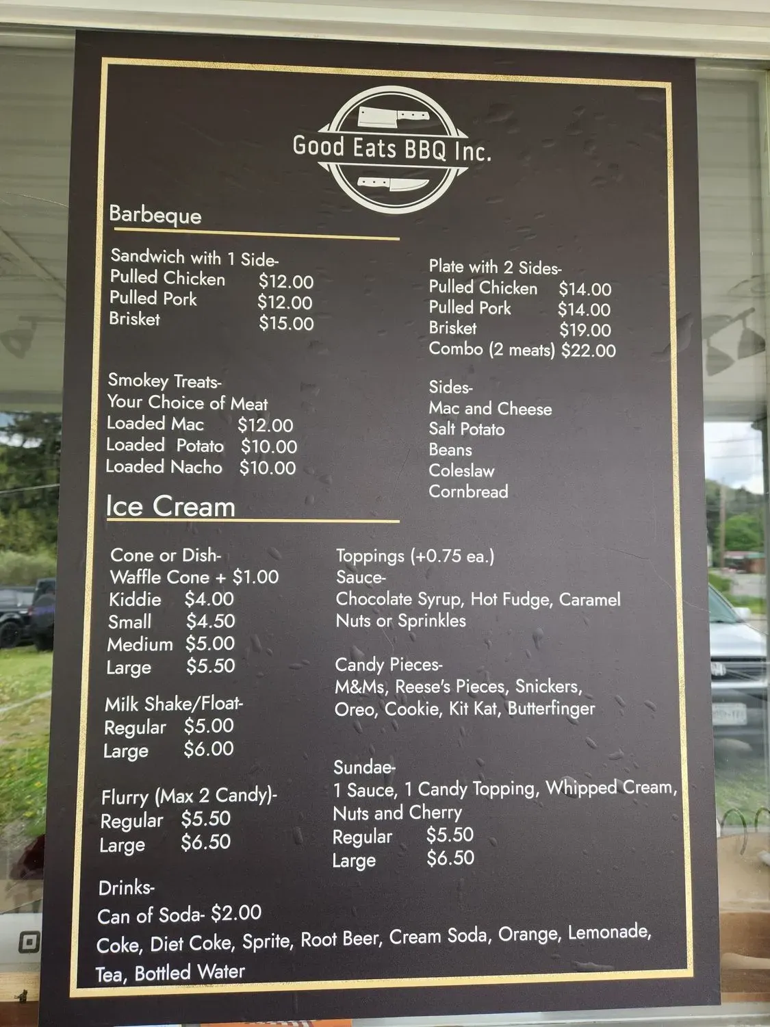 Good Eats BBQ Inc. Menu - Updated October 2025